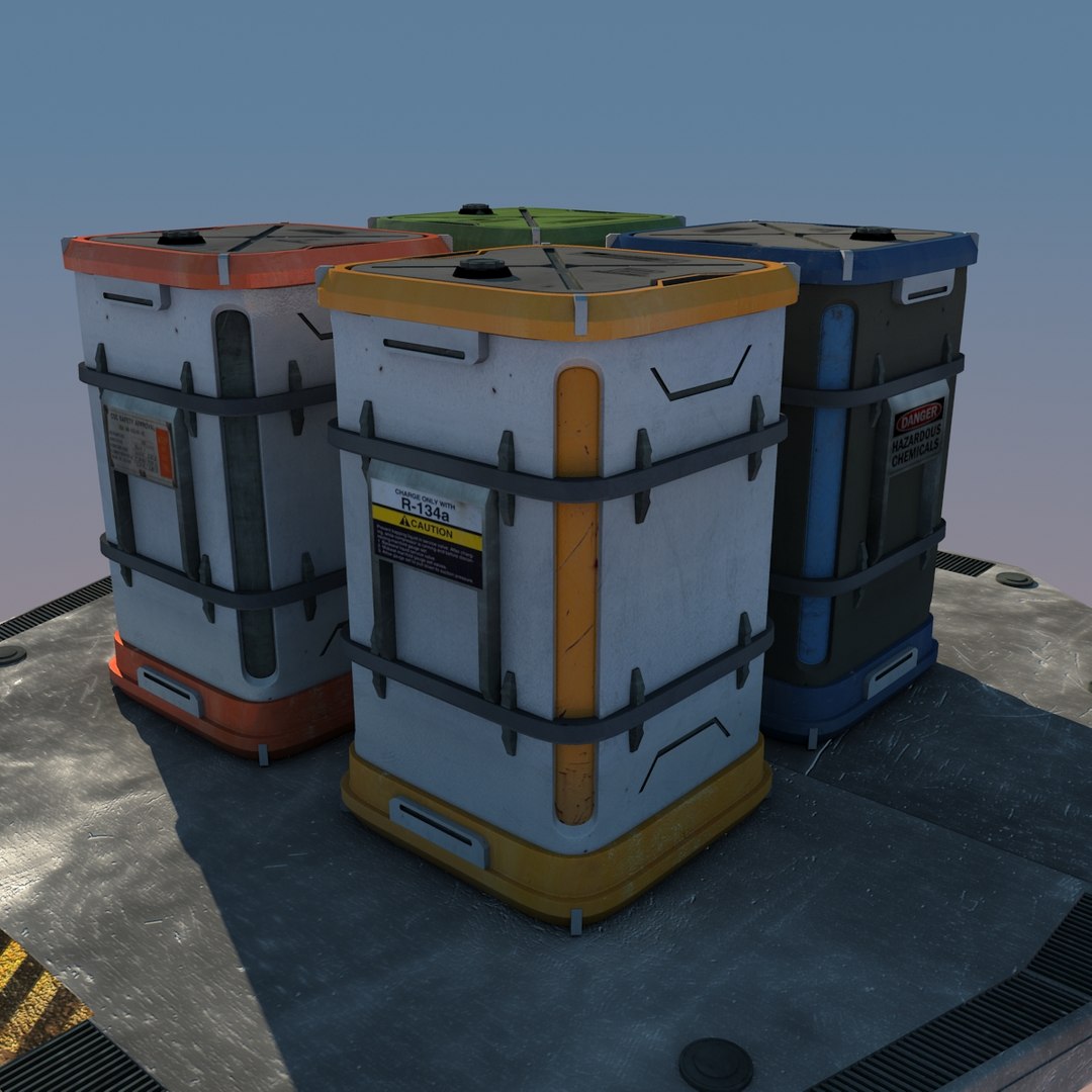3d Futuristic Containers