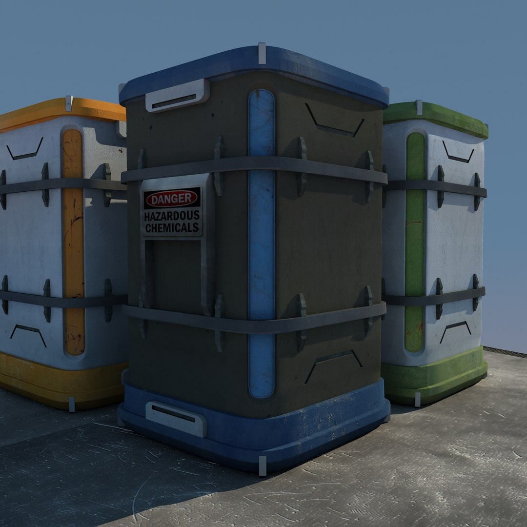 3d Futuristic Containers