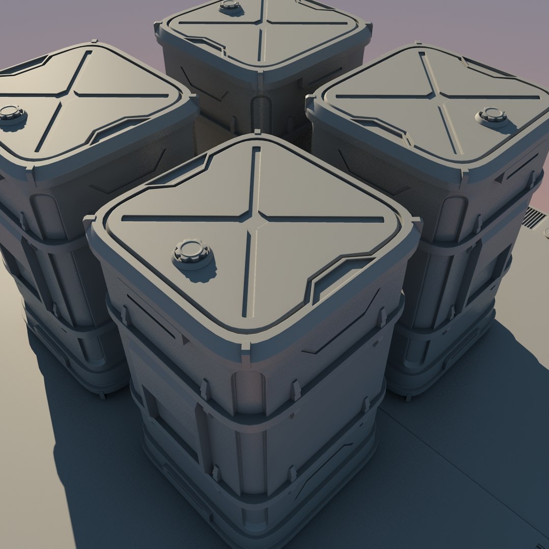 3d futuristic containers