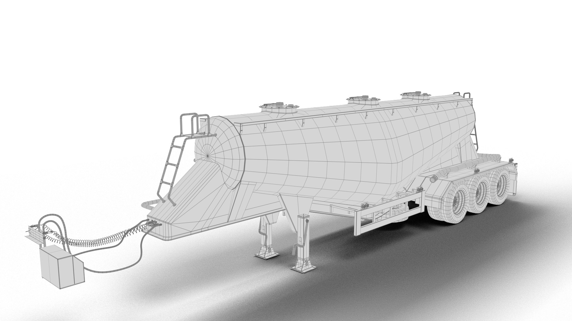 Bulk Cement Trailer model - TurboSquid 2165186