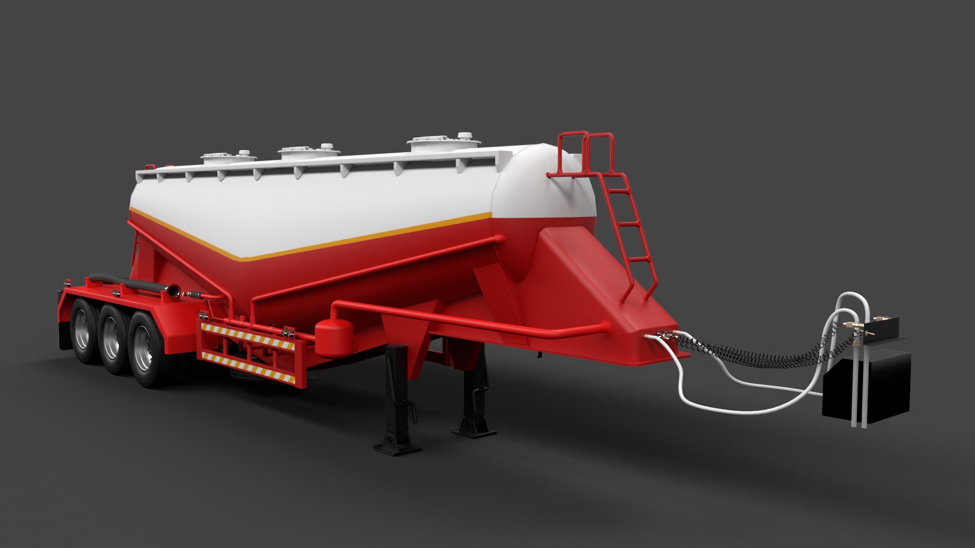 Bulk Cement Trailer model - TurboSquid 2165186