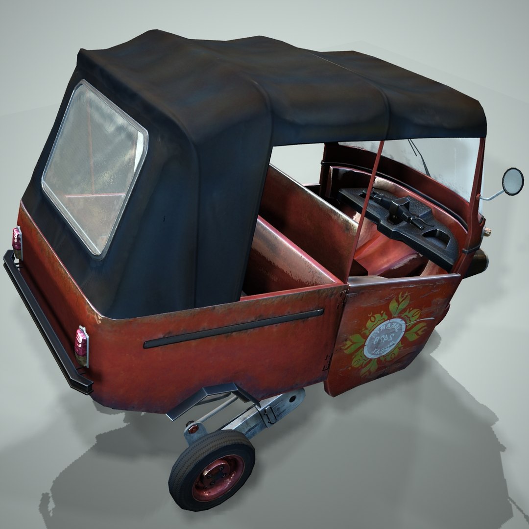 3d Bajaj Jakarta Rickshaws