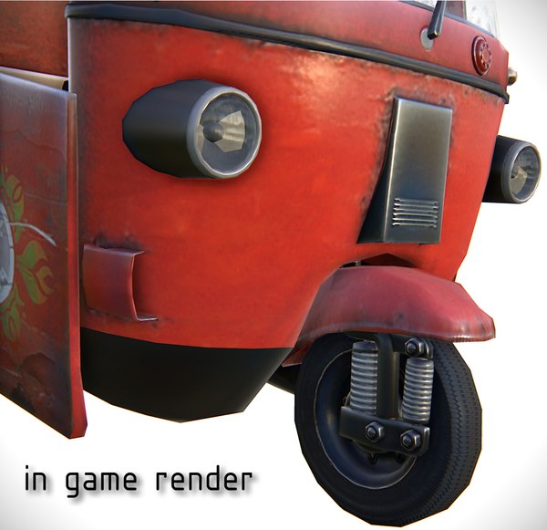 3d bajaj jakarta rickshaws