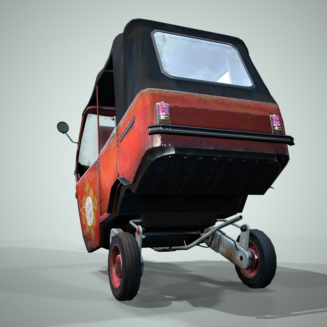 3d Bajaj Jakarta Rickshaws