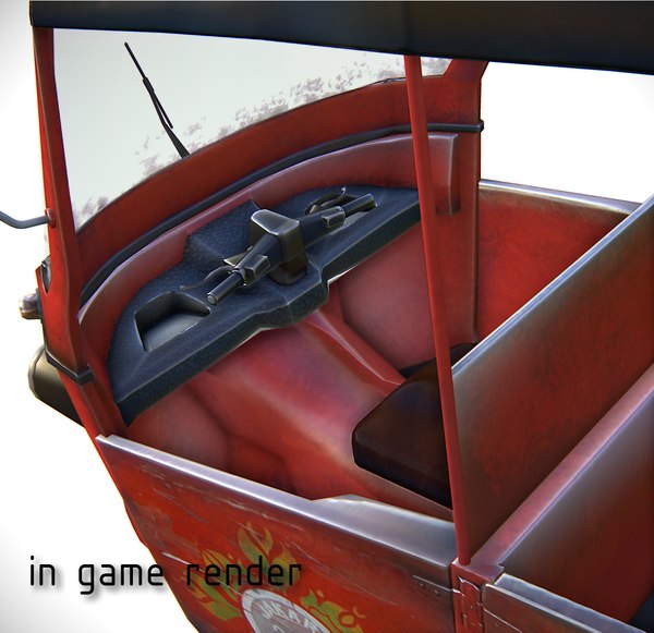 3d bajaj jakarta rickshaws