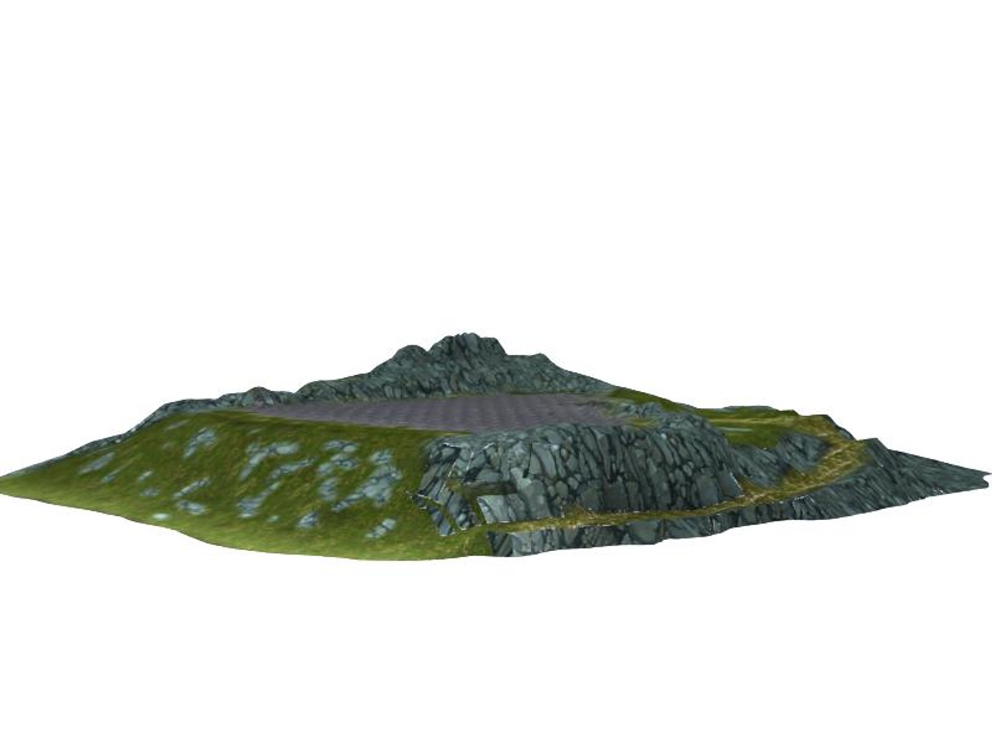 Terrain Painted 3d Model