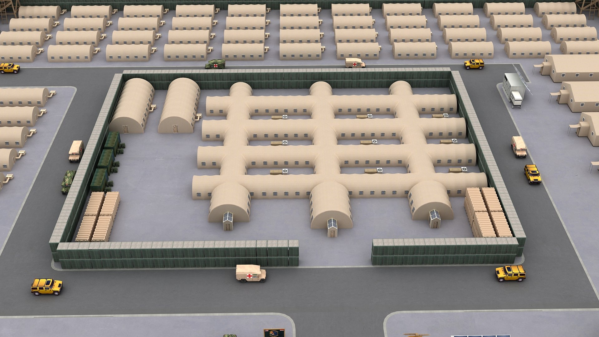 3D Military Base Security Area Model - TurboSquid 2380027