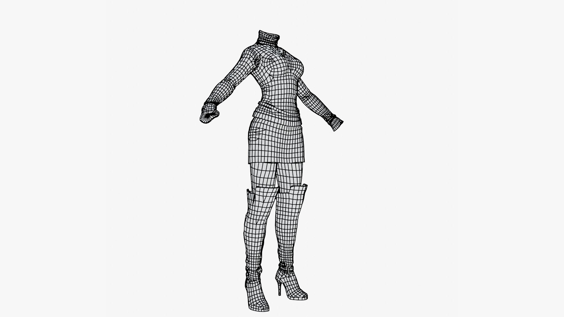 Female Model Uniform 3D Model - TurboSquid 2111275