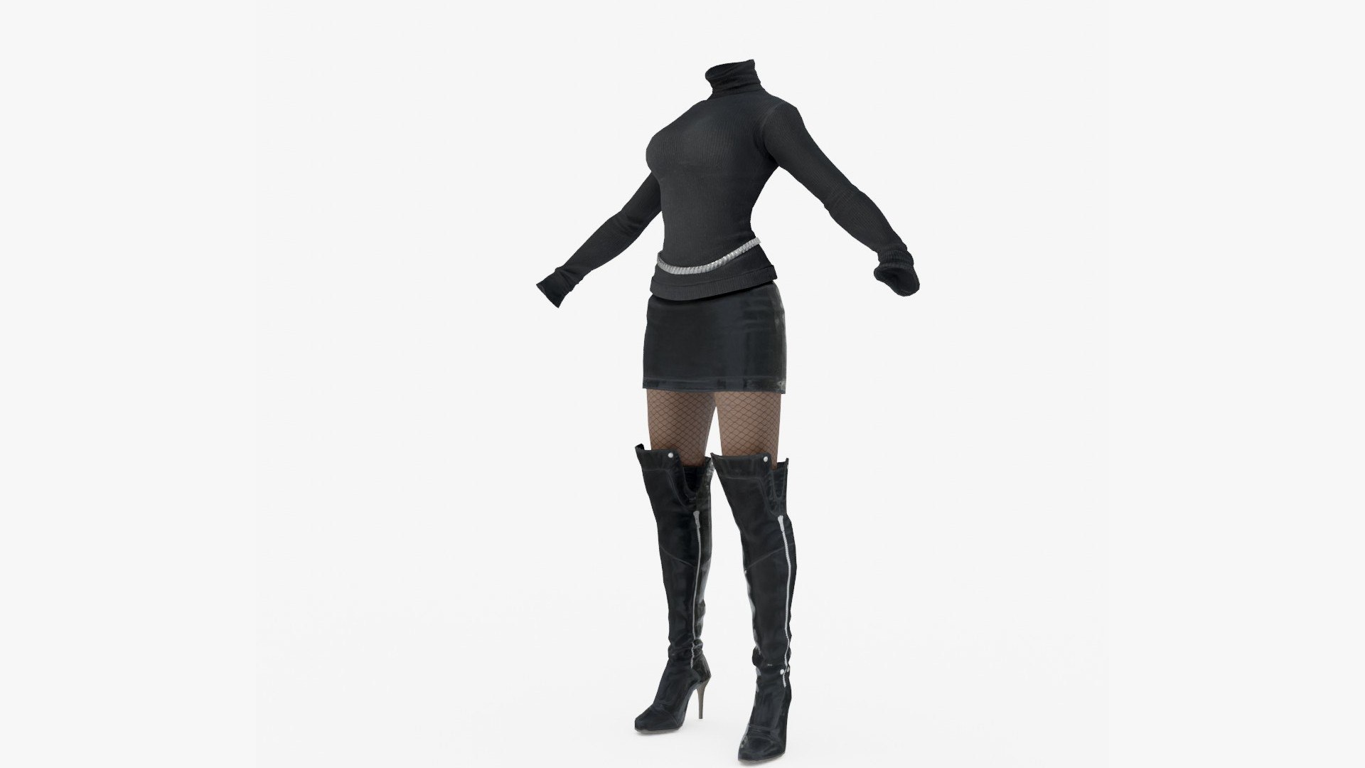 Female Model Uniform 3D Model - TurboSquid 2111275