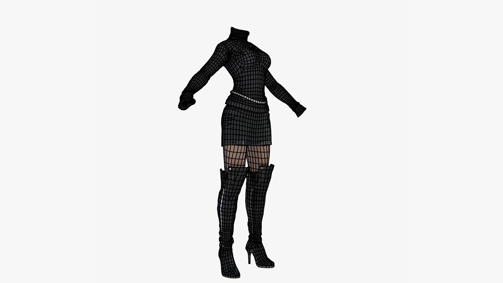 Female Model Uniform 3D Model - TurboSquid 2111275