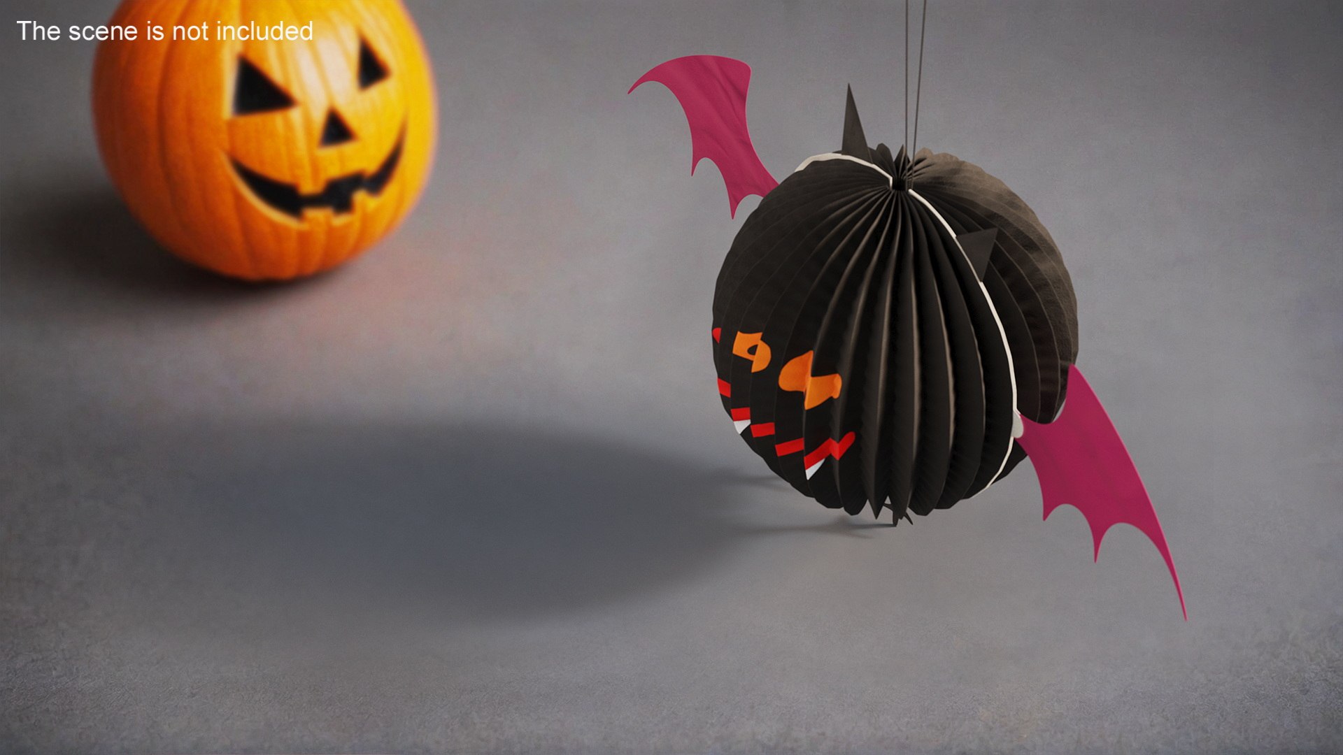 3D Model Halloween Vamp Paper Decorations - TurboSquid 2277617