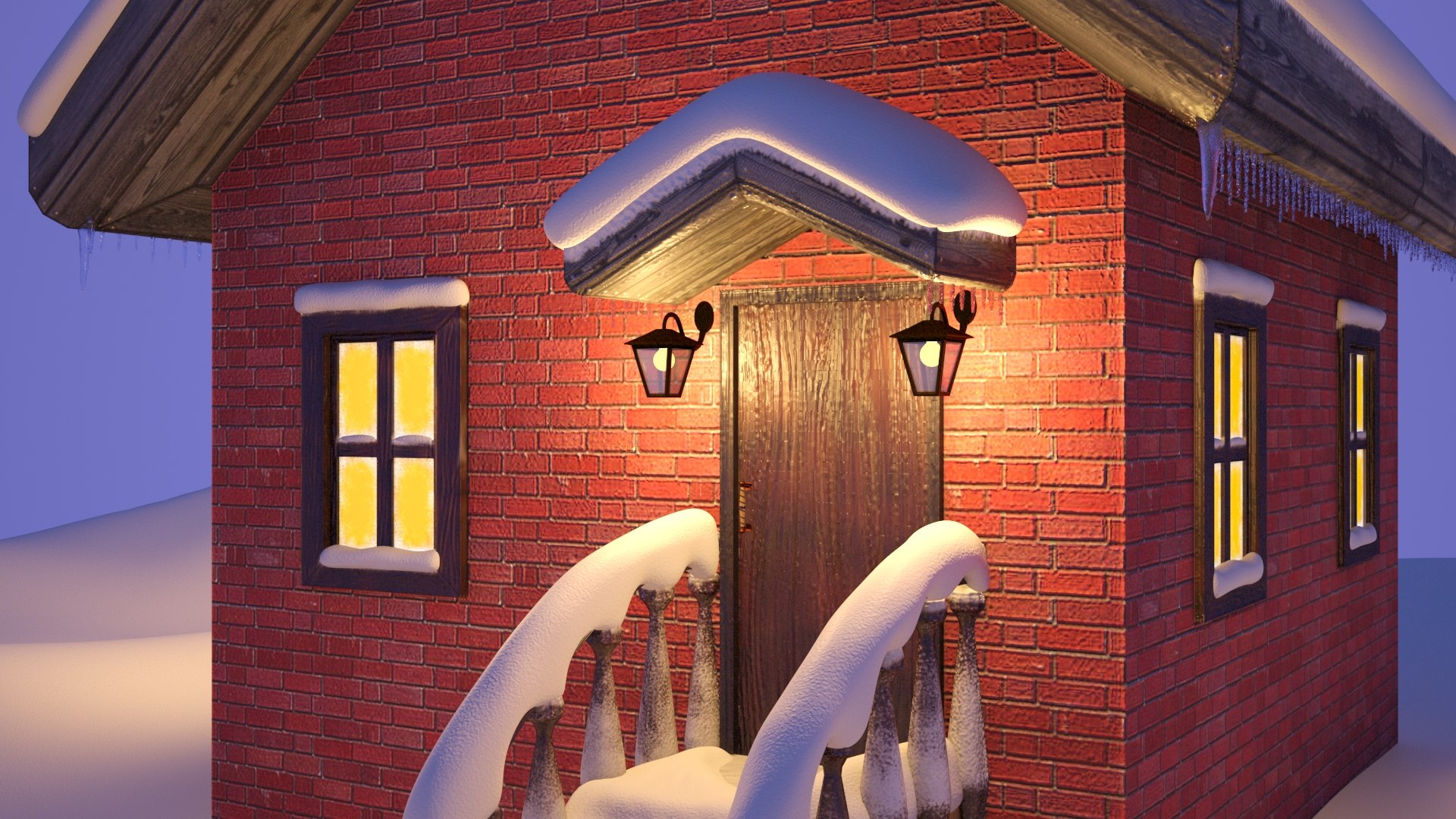 Animation Falling Snow 3D Model - TurboSquid 1505469
