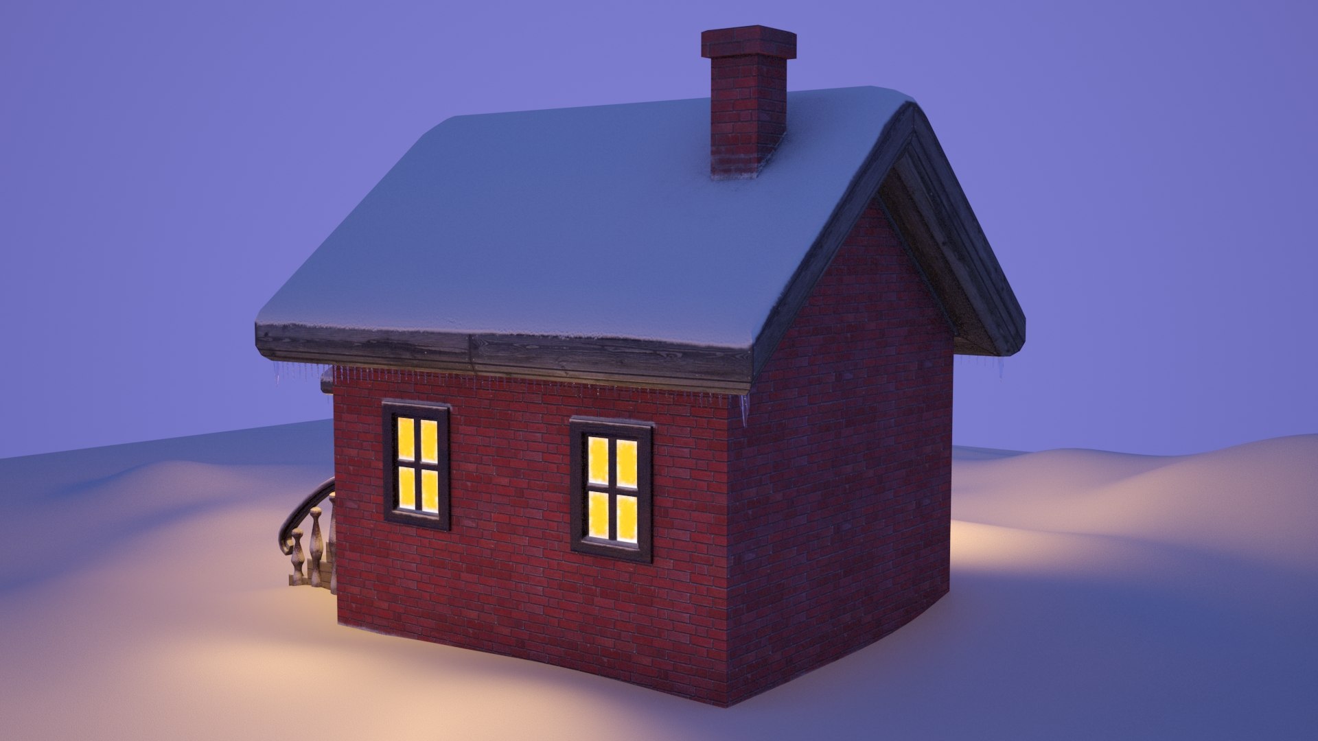 Animation Falling Snow 3D Model - TurboSquid 1505469