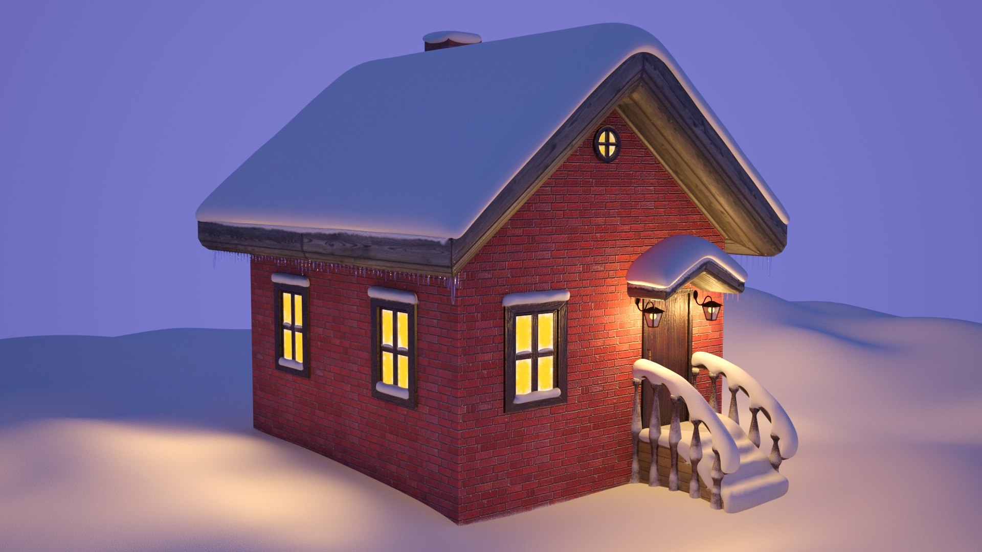 Animation Falling Snow 3D Model - TurboSquid 1505469