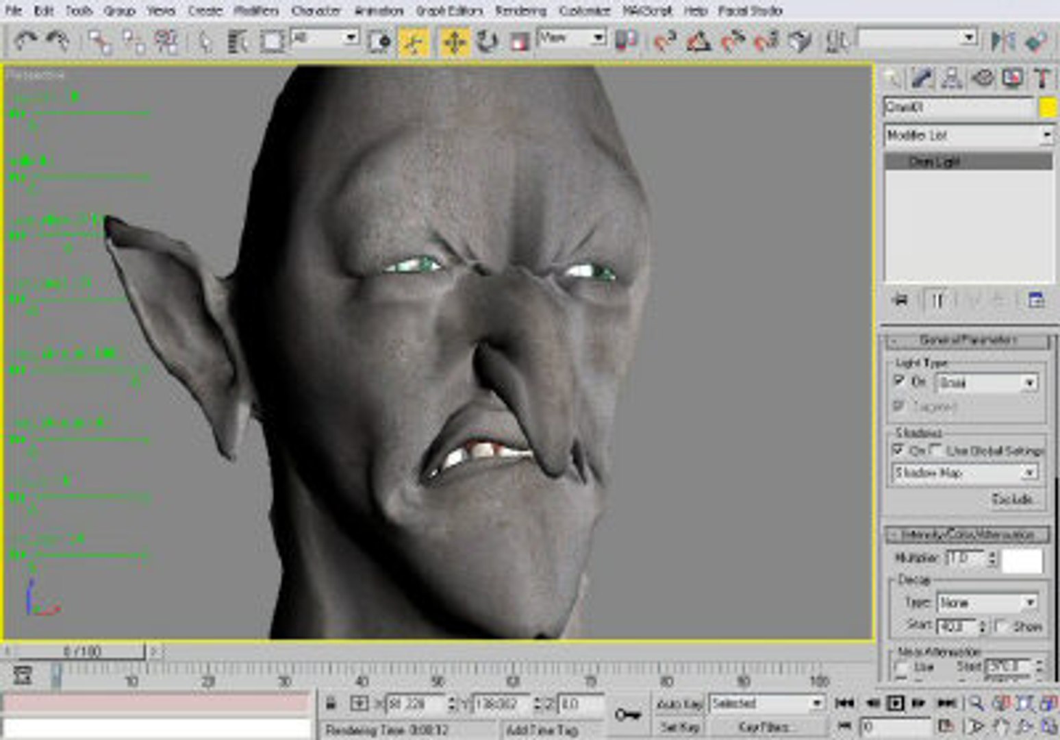 satan - head animation 3d model