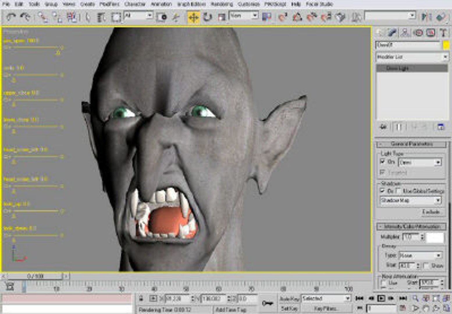 satan - head animation 3d model