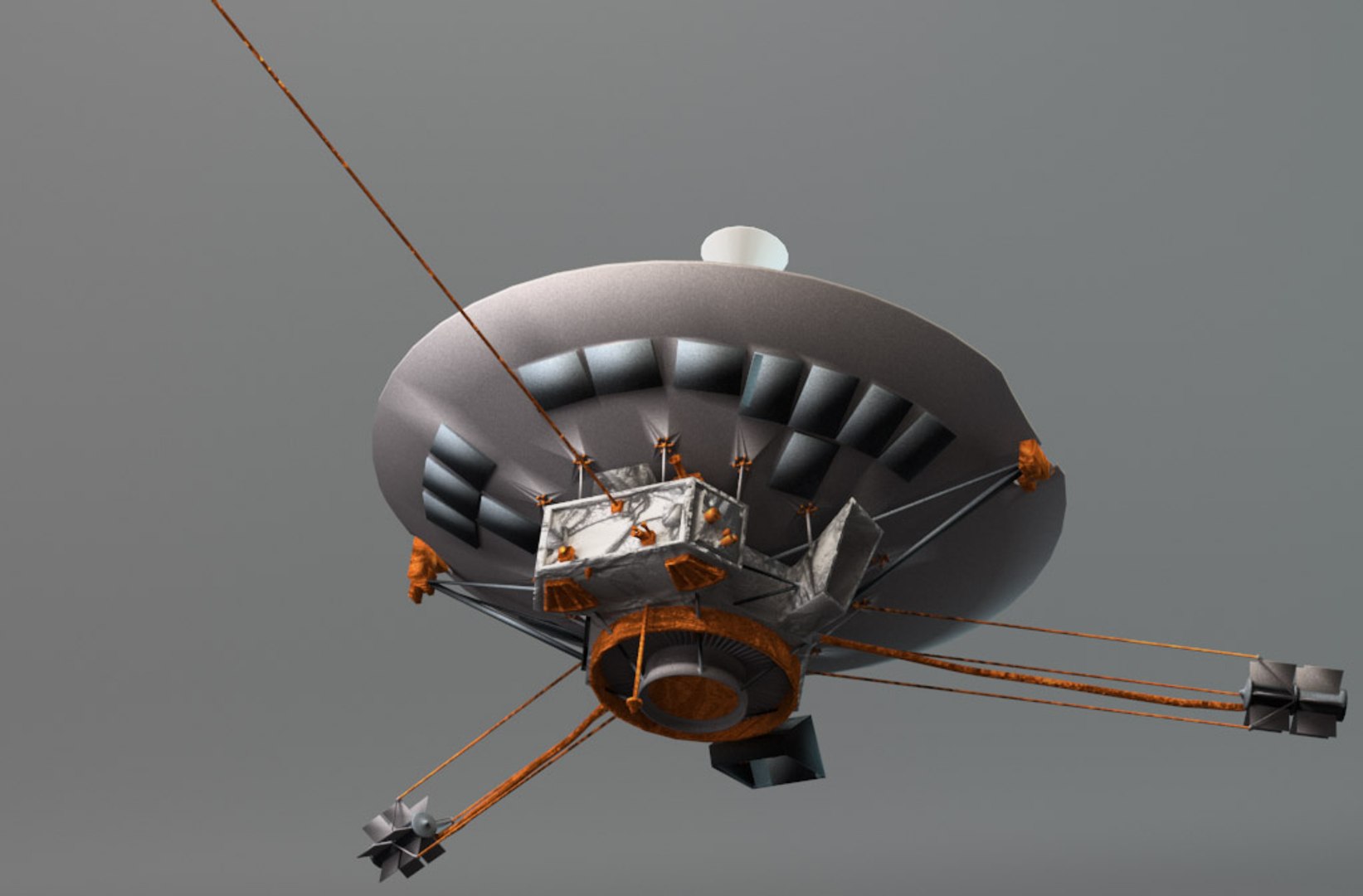 Pioneer Space Probe 3d Obj