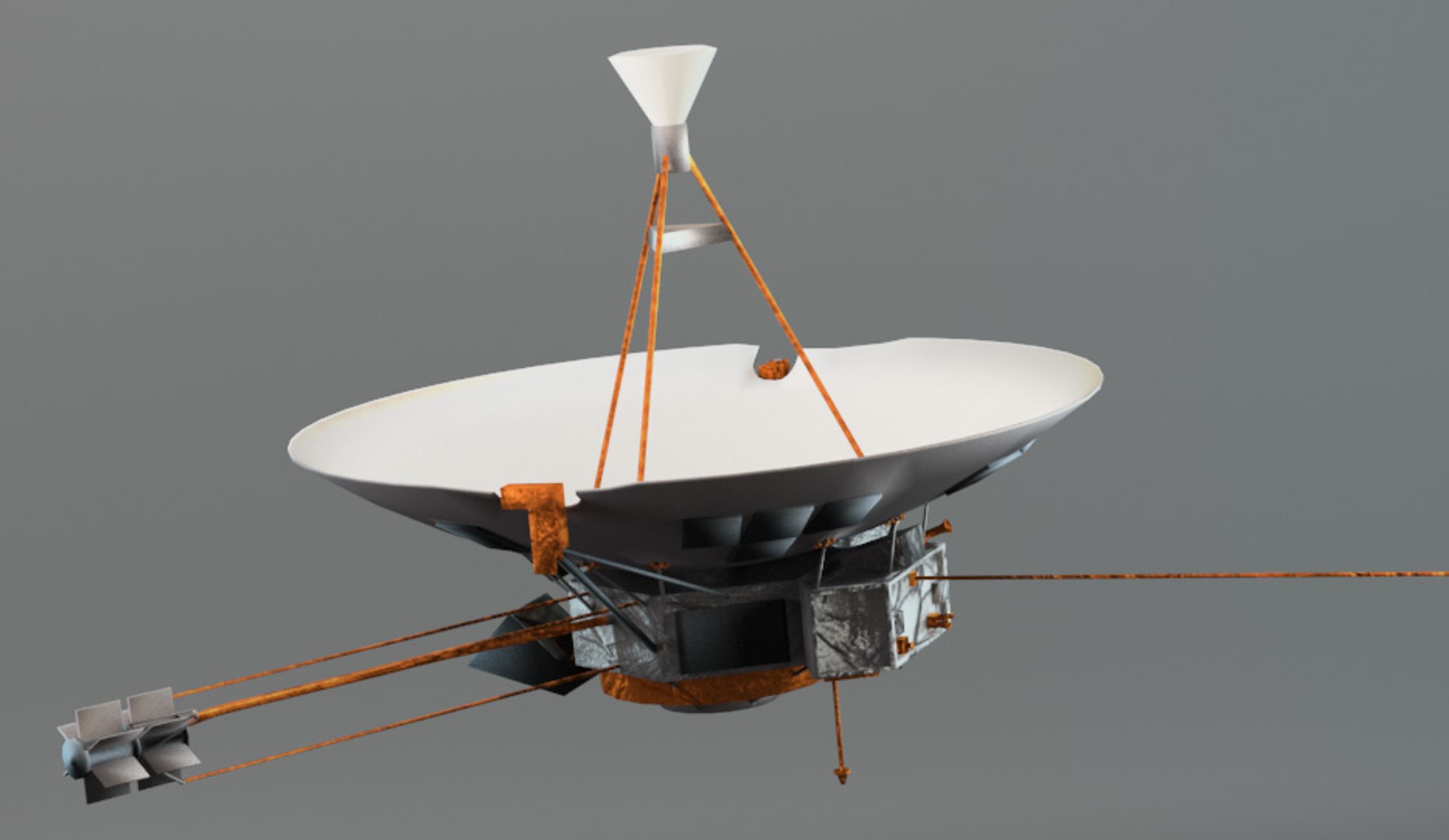 Pioneer Space Probe 3d Obj