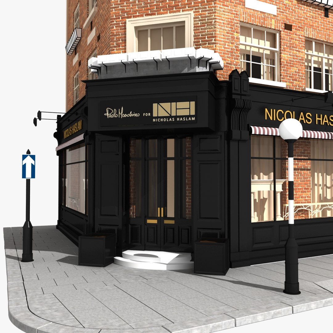 3d Corner Building London Model