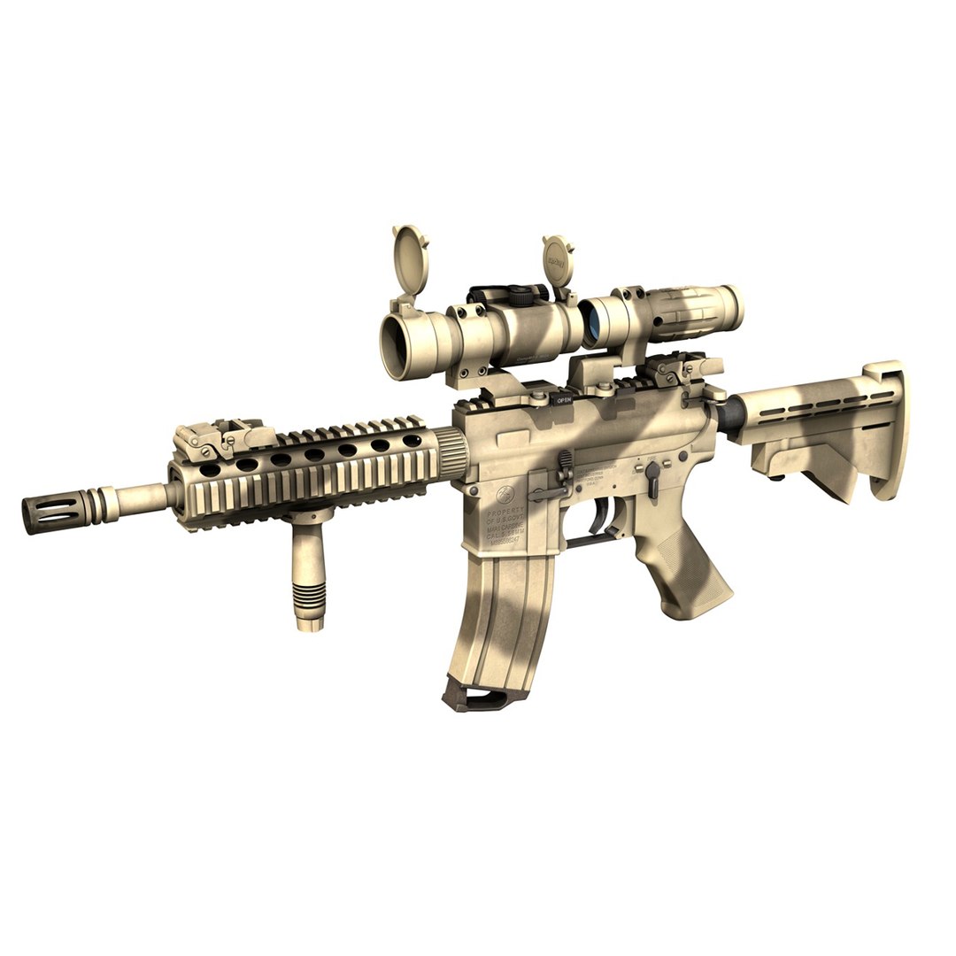 Colt M4a1 Sopmod Aimpoint 3d Model