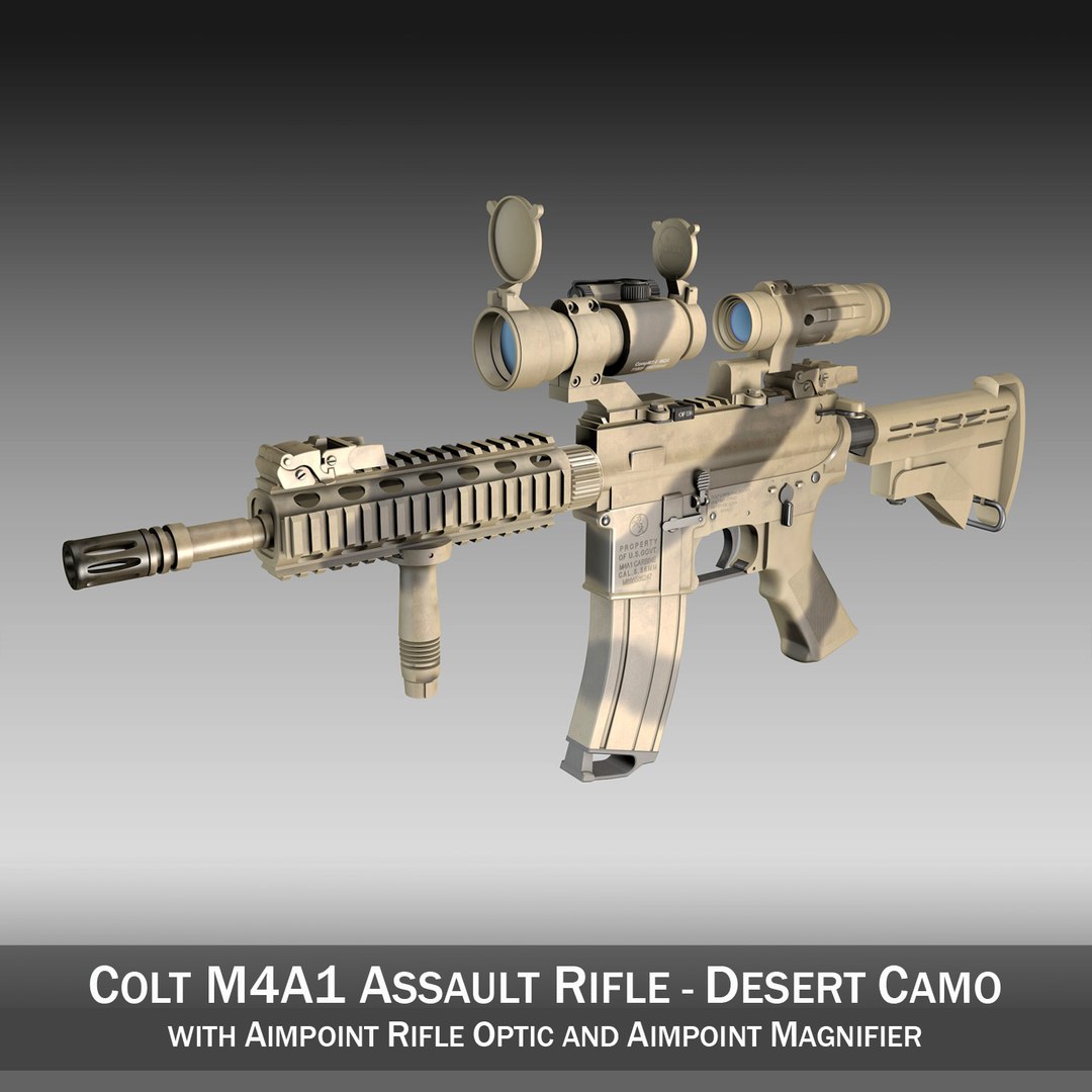 Colt M4a1 Sopmod Aimpoint 3d Model