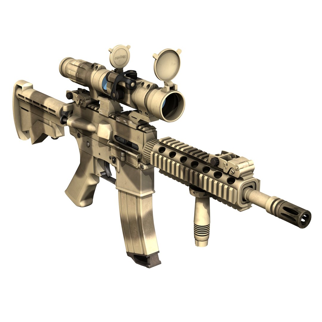 Colt M4a1 Sopmod Aimpoint 3d Model