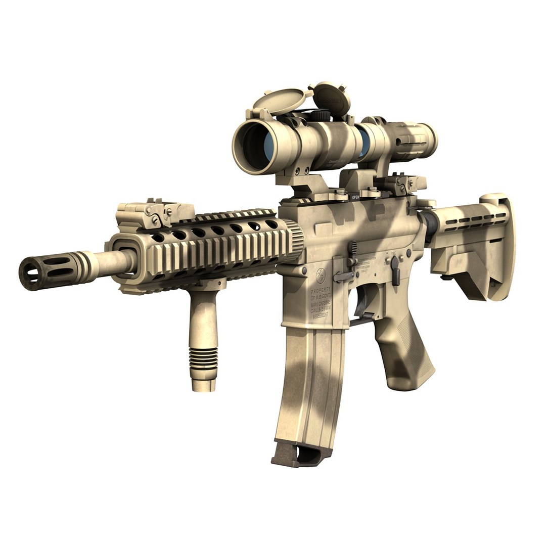 colt m4a1 sopmod aimpoint 3d model