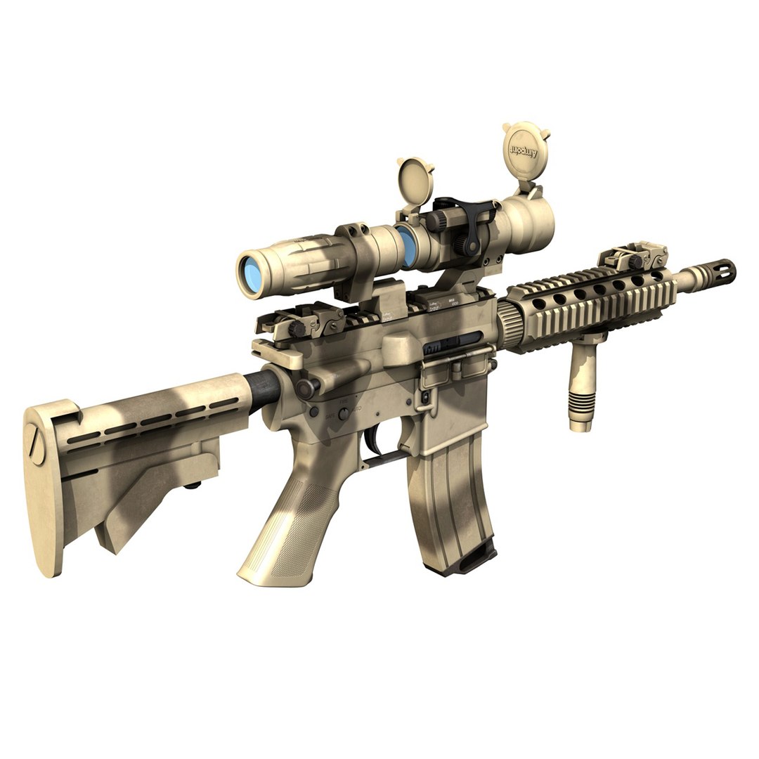 Colt M4a1 Sopmod Aimpoint 3d Model
