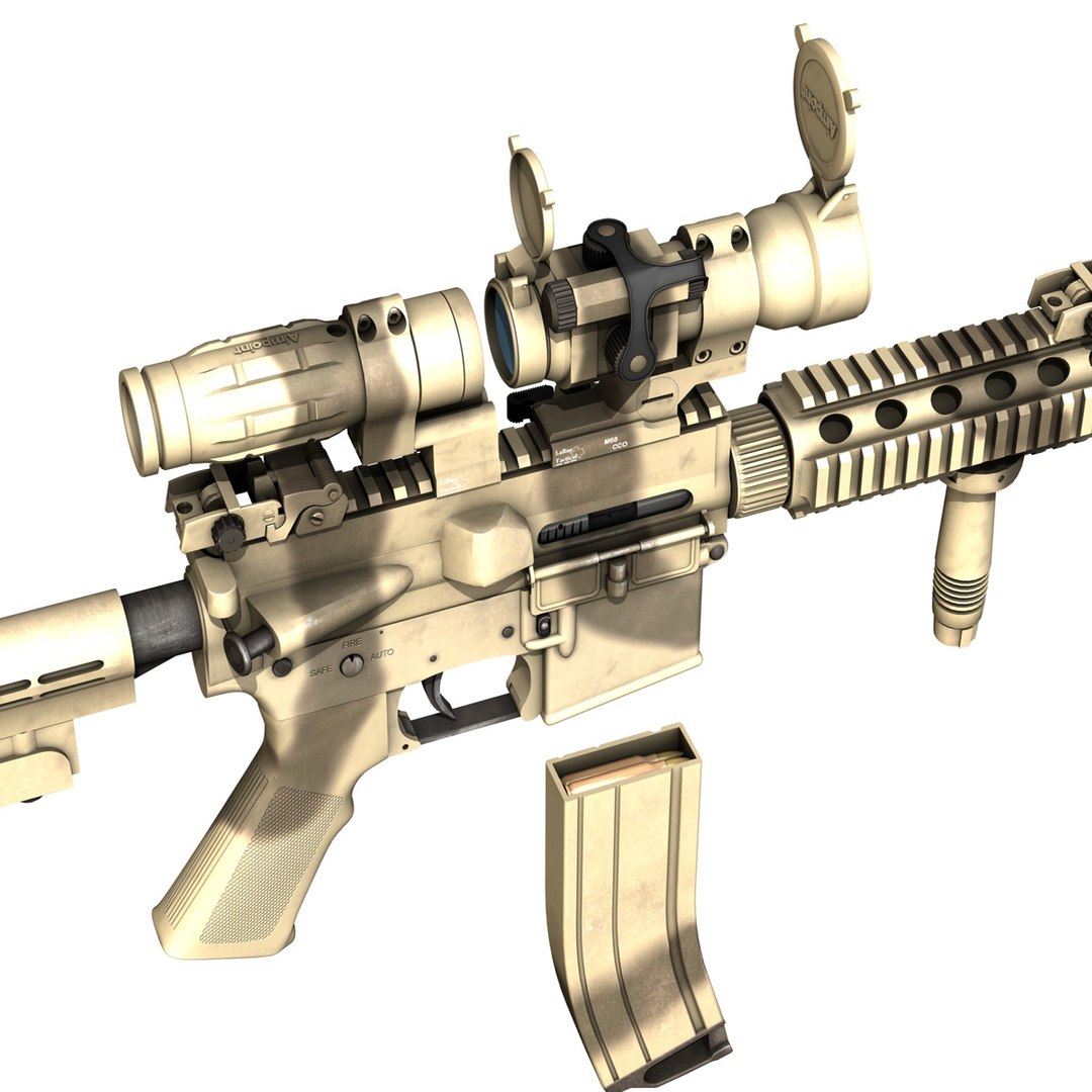 Colt M4a1 Sopmod Aimpoint 3d Model