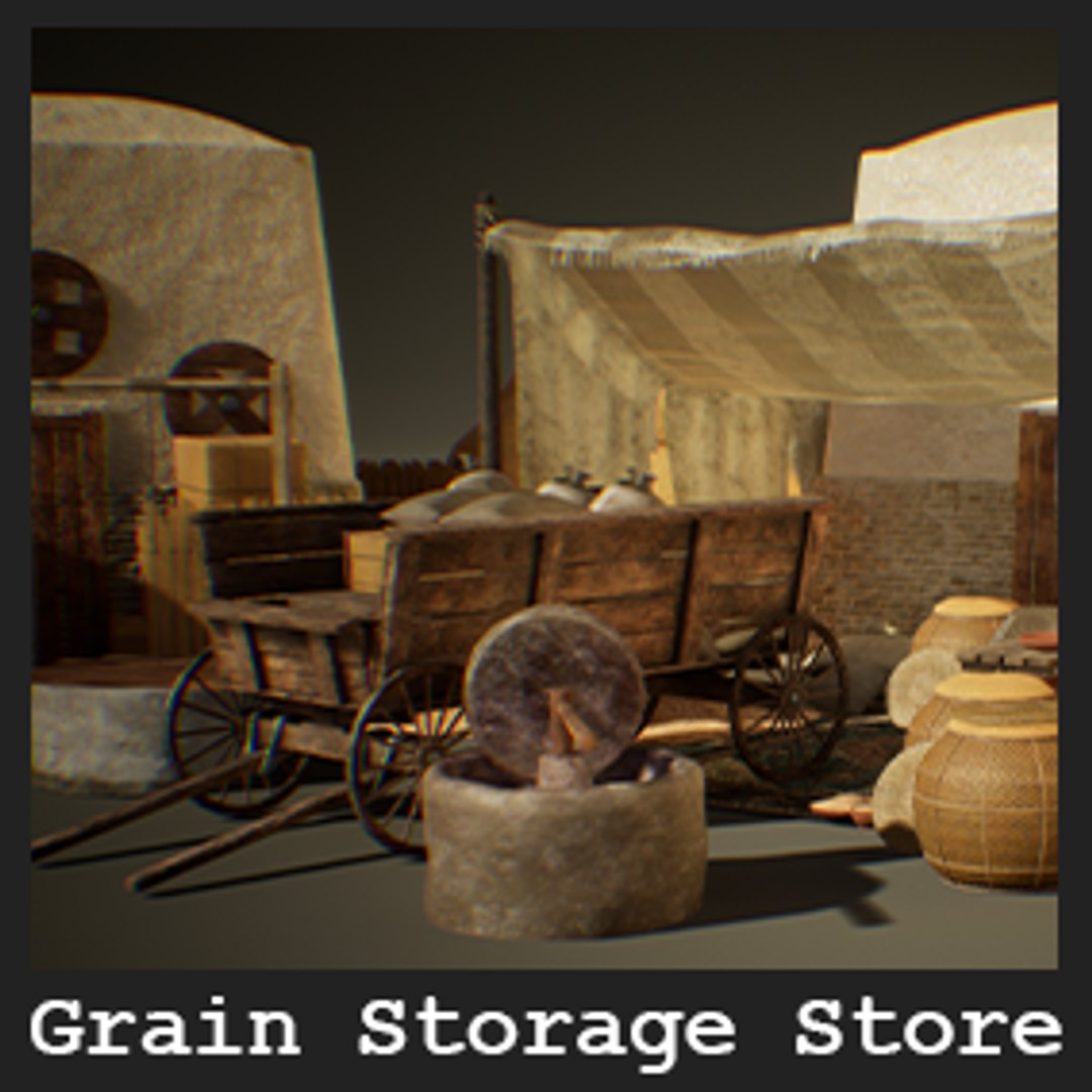 3D Grain Storage Store 26 Assets - TurboSquid 2115234