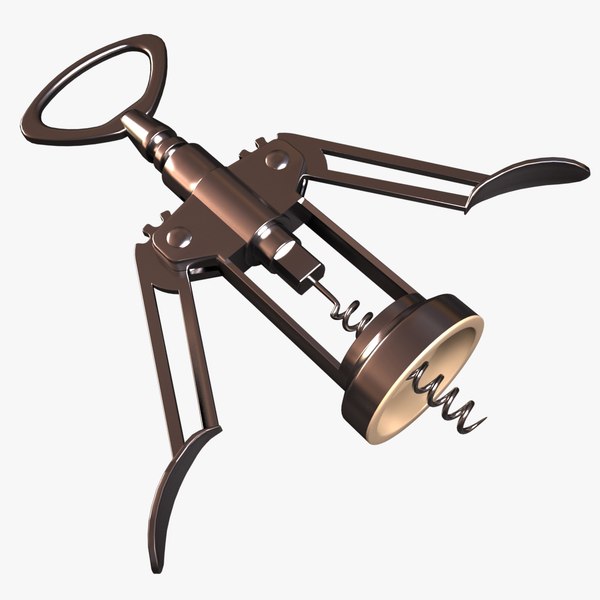 3d model of corkscrew cork screw