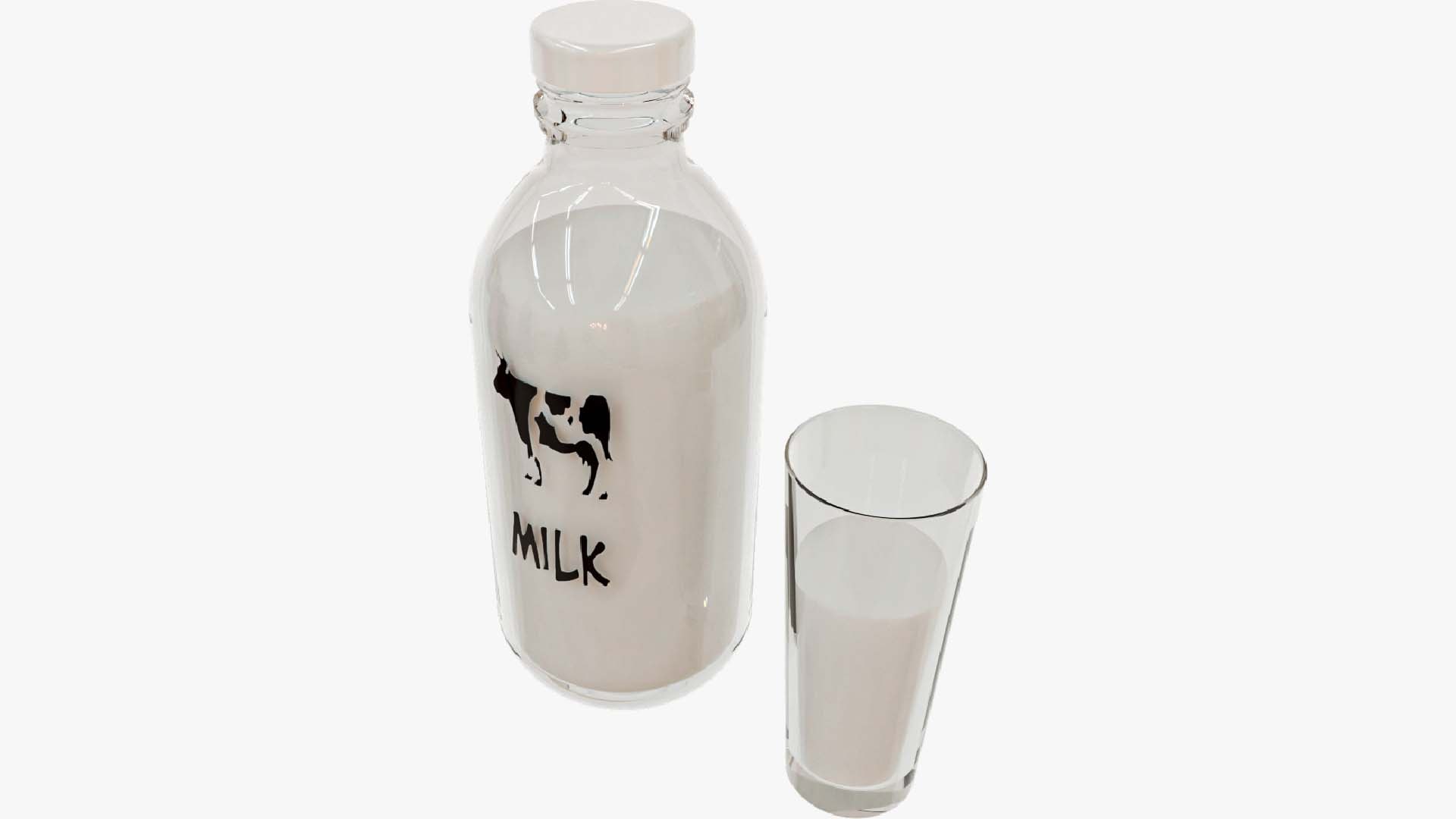 3D Model Milk Bottle - TurboSquid 2342950