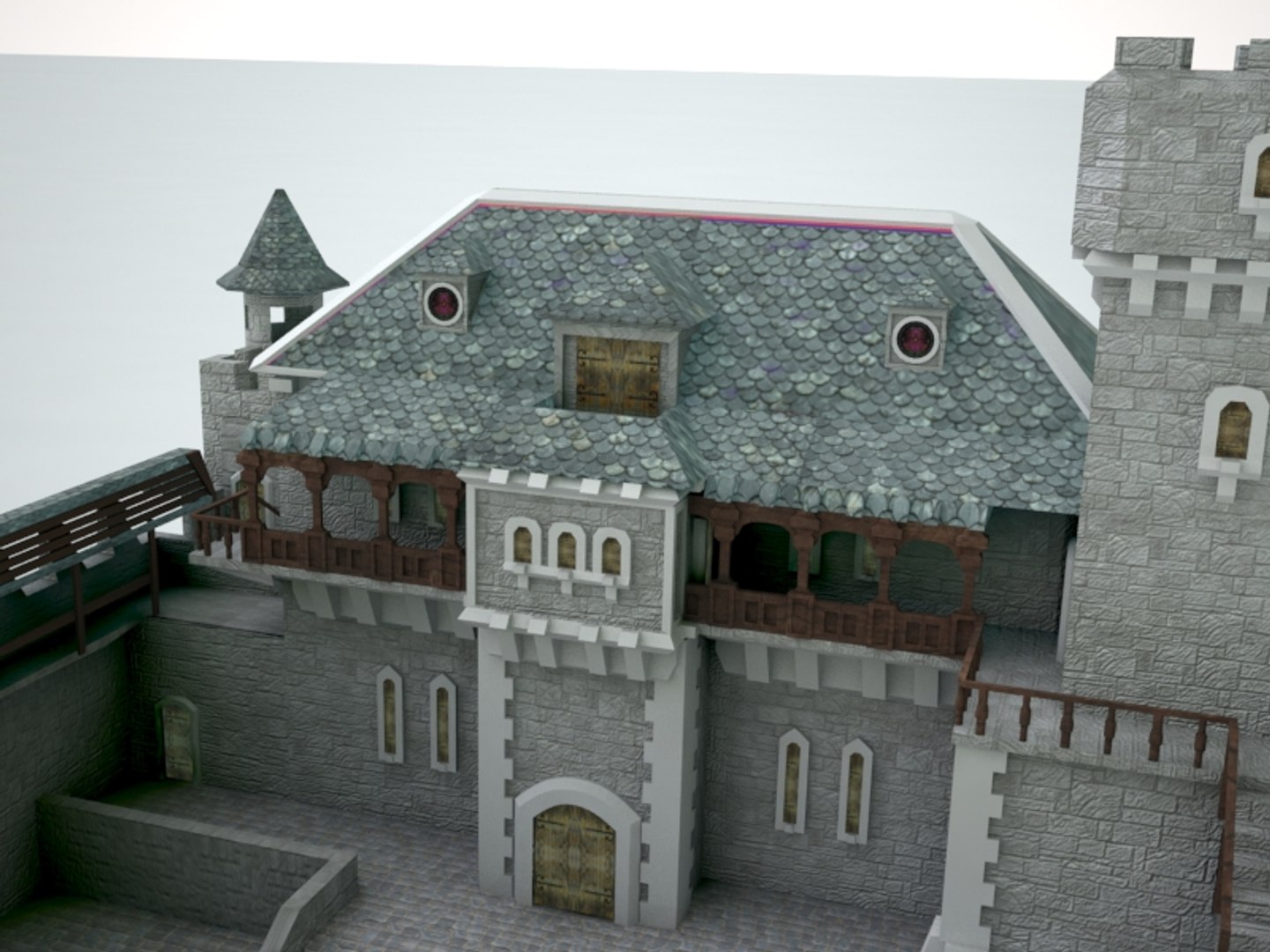 3ds Max Castle Island