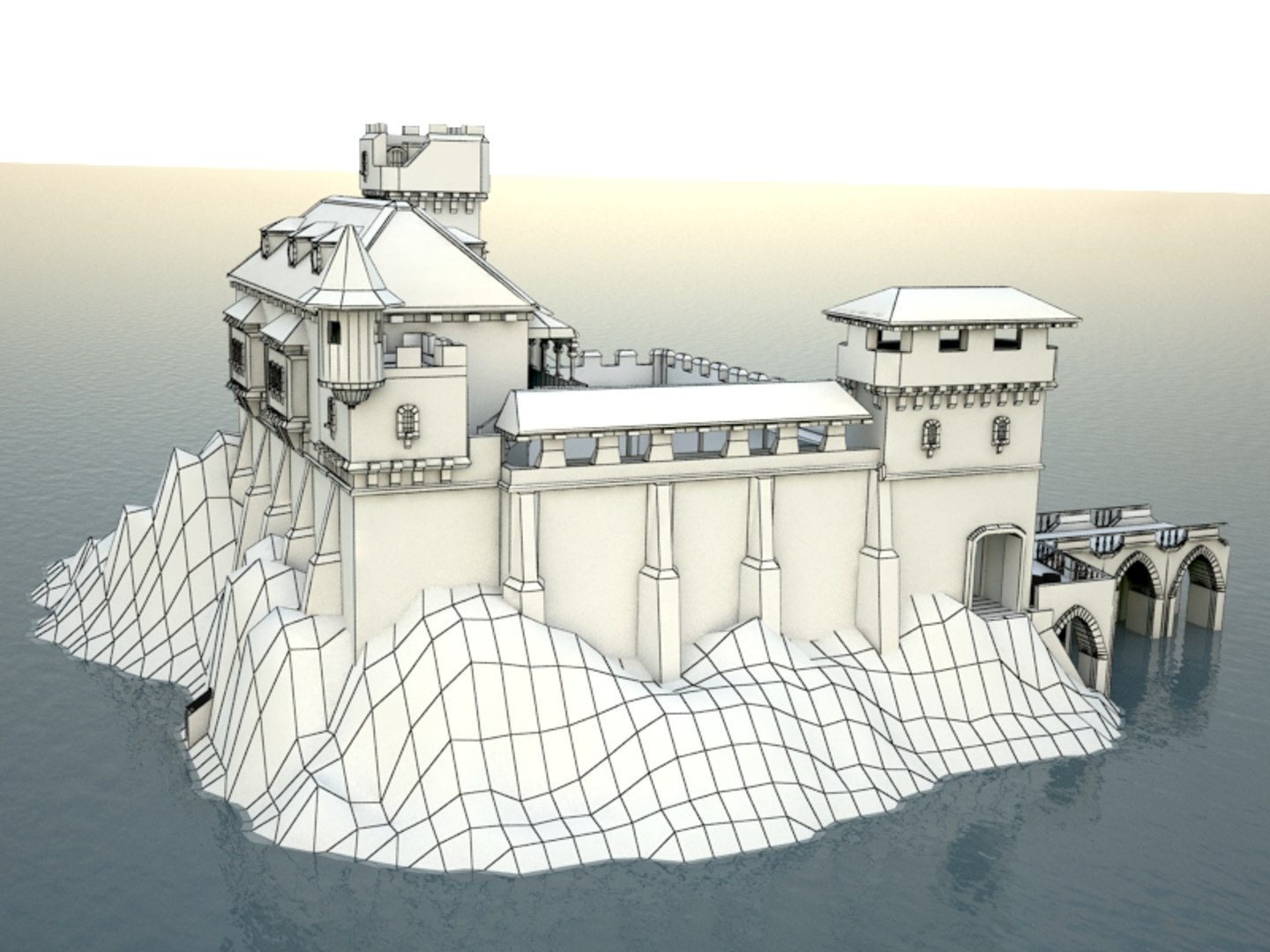 3ds Max Castle Island