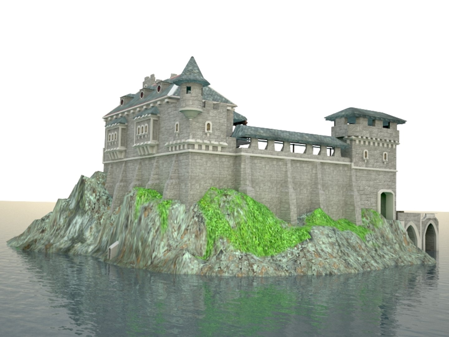 3ds Max Castle Island