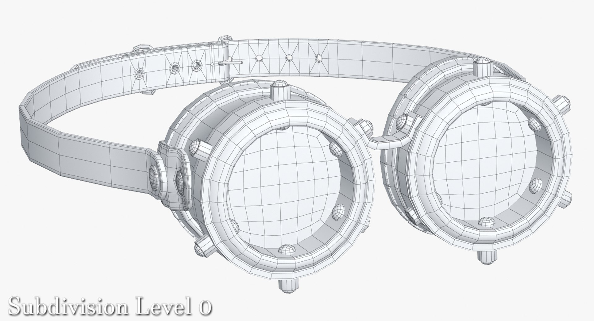 steampunk googles 3d 3ds