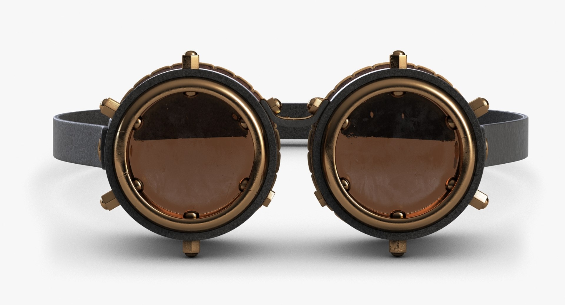 steampunk googles 3d 3ds