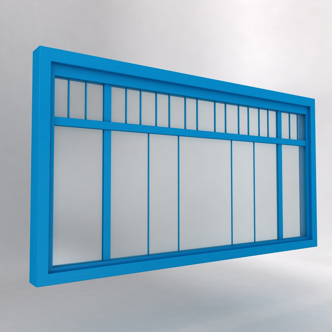 3d window scene model