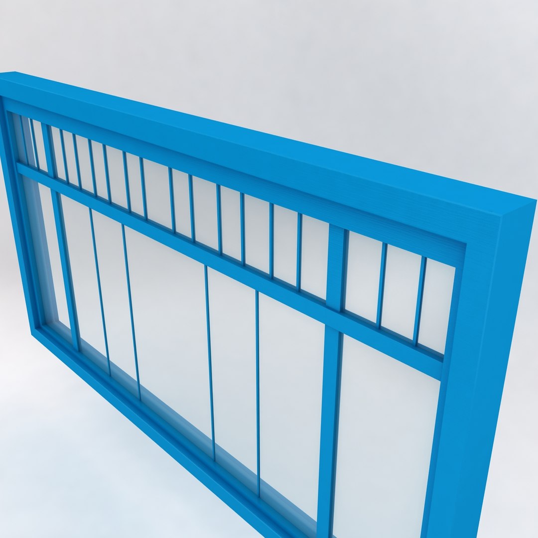 3d window scene model