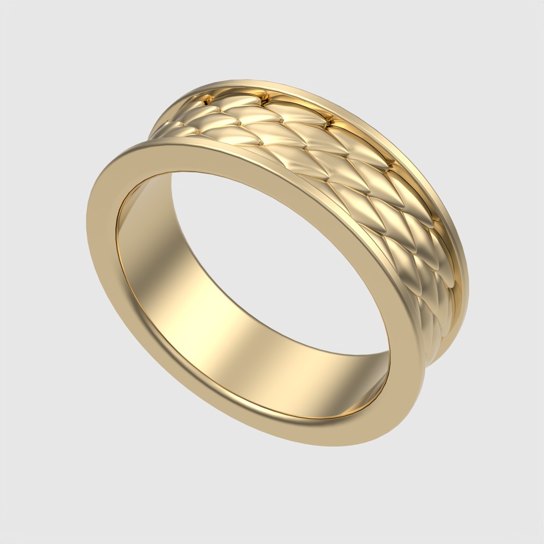 3D Quilted Pattern Band Ring JDBCo Model - TurboSquid 2341270