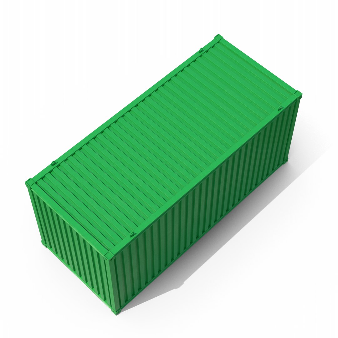 3D Model Green Ship Container - TurboSquid 2360121