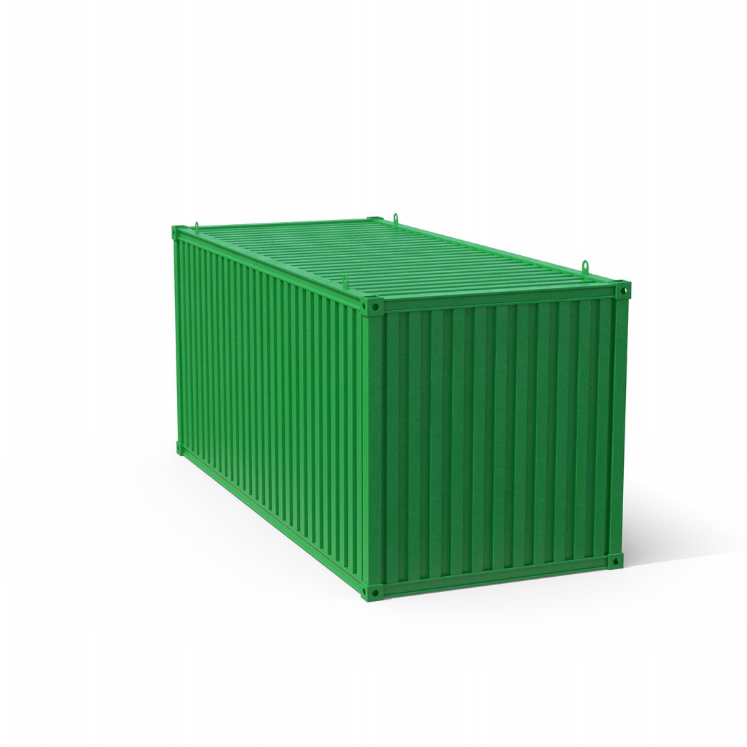 3D Model Green Ship Container - TurboSquid 2360121