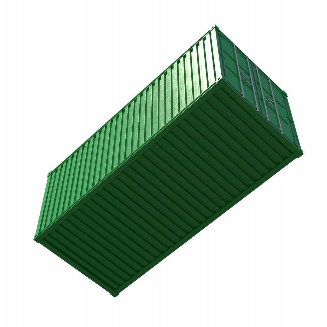 3D Model Green Ship Container - TurboSquid 2360121