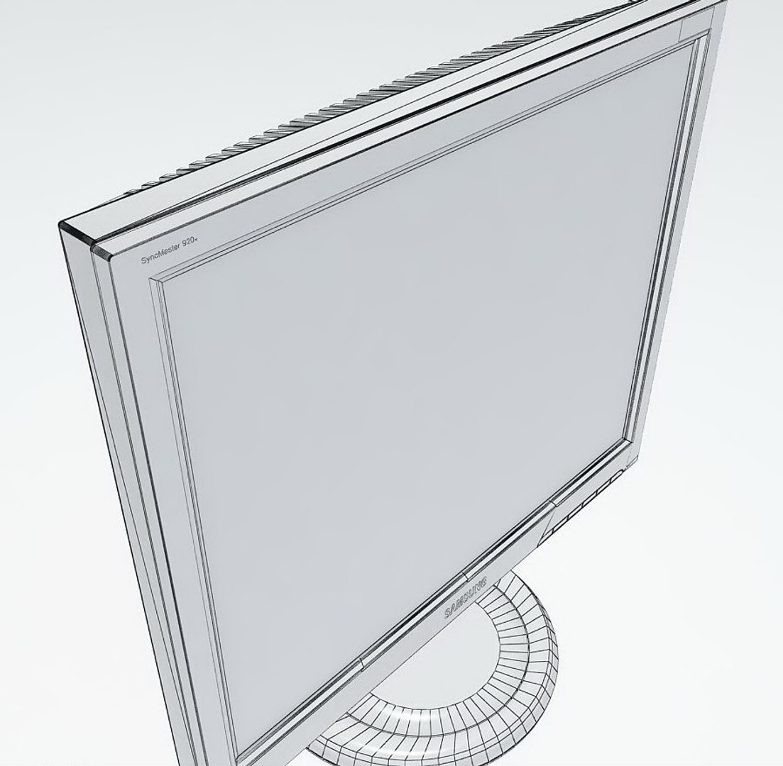3d model monitor realistic