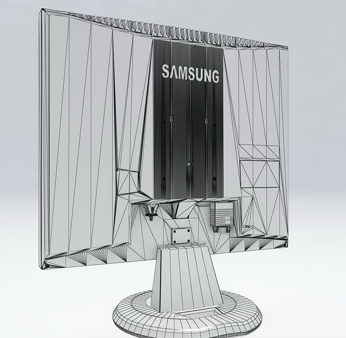 3d model monitor realistic