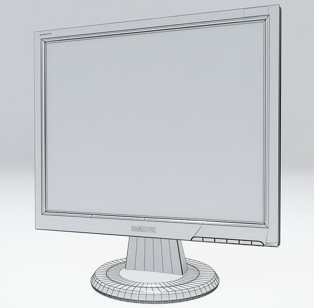 3d model monitor realistic