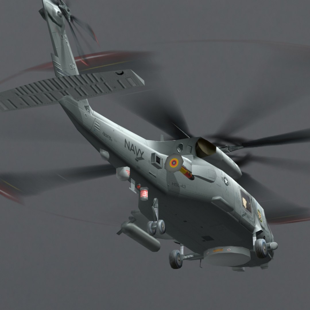 Sh-60 Seahawk Translucent Rotor 3d Obj