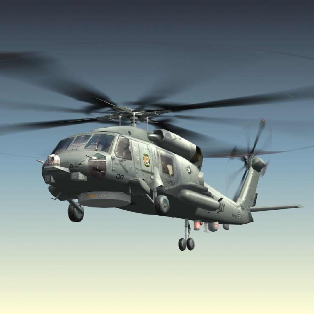Sh-60 Seahawk Translucent Rotor 3d Obj