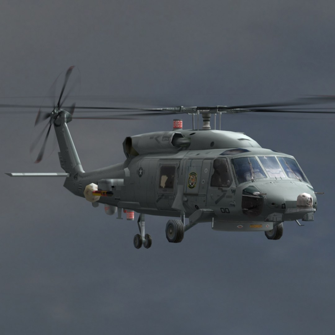 Sh-60 Seahawk Translucent Rotor 3d Obj