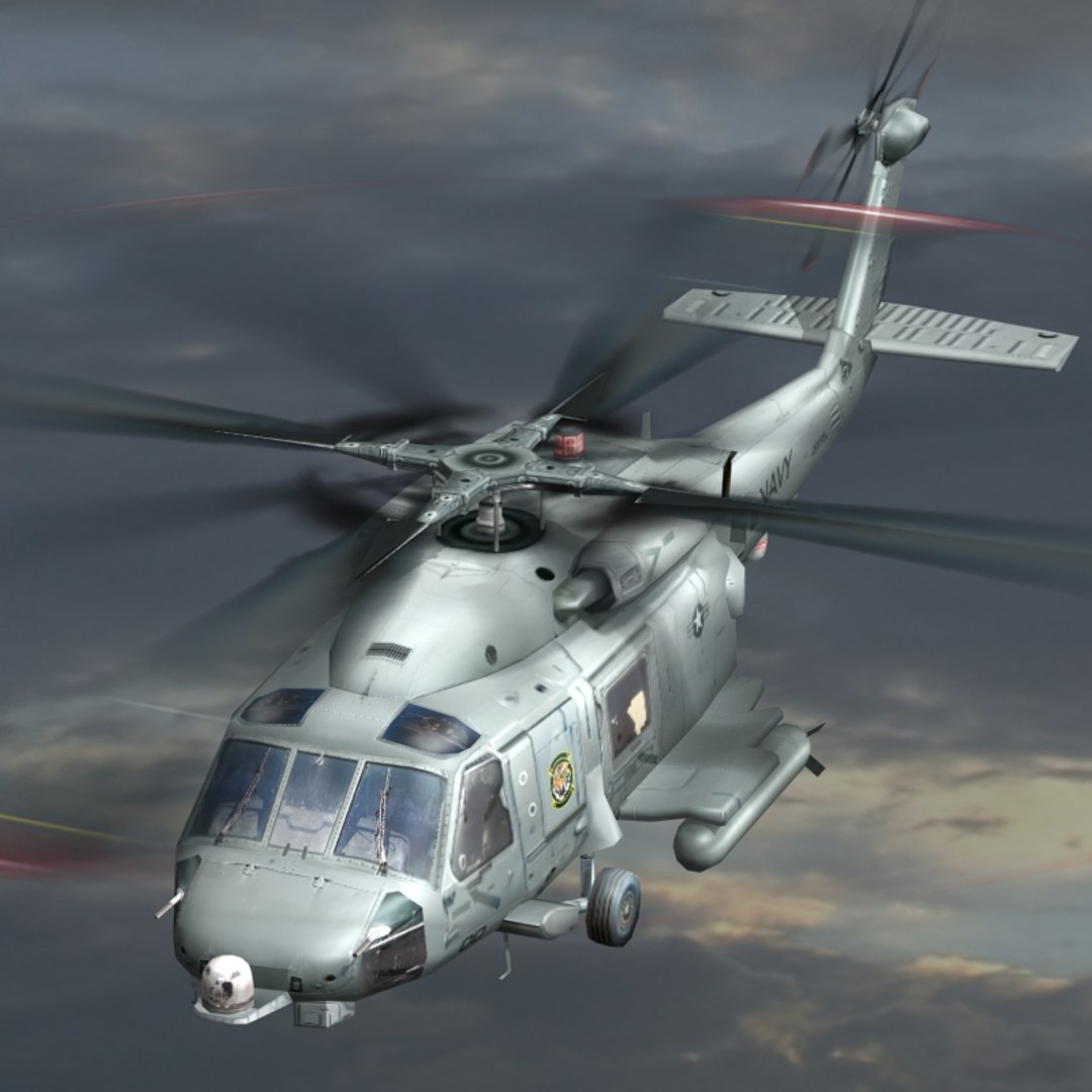 Sh-60 Seahawk Translucent Rotor 3d Obj